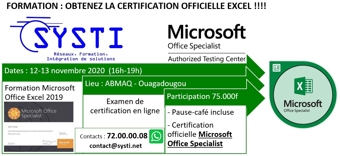 Obtenez la certification officielle Microsoft Office Excel 2019 ...