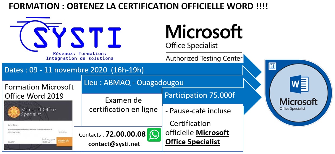 Obtenez la certification officielle Microsoft Office Word 2019 ...
